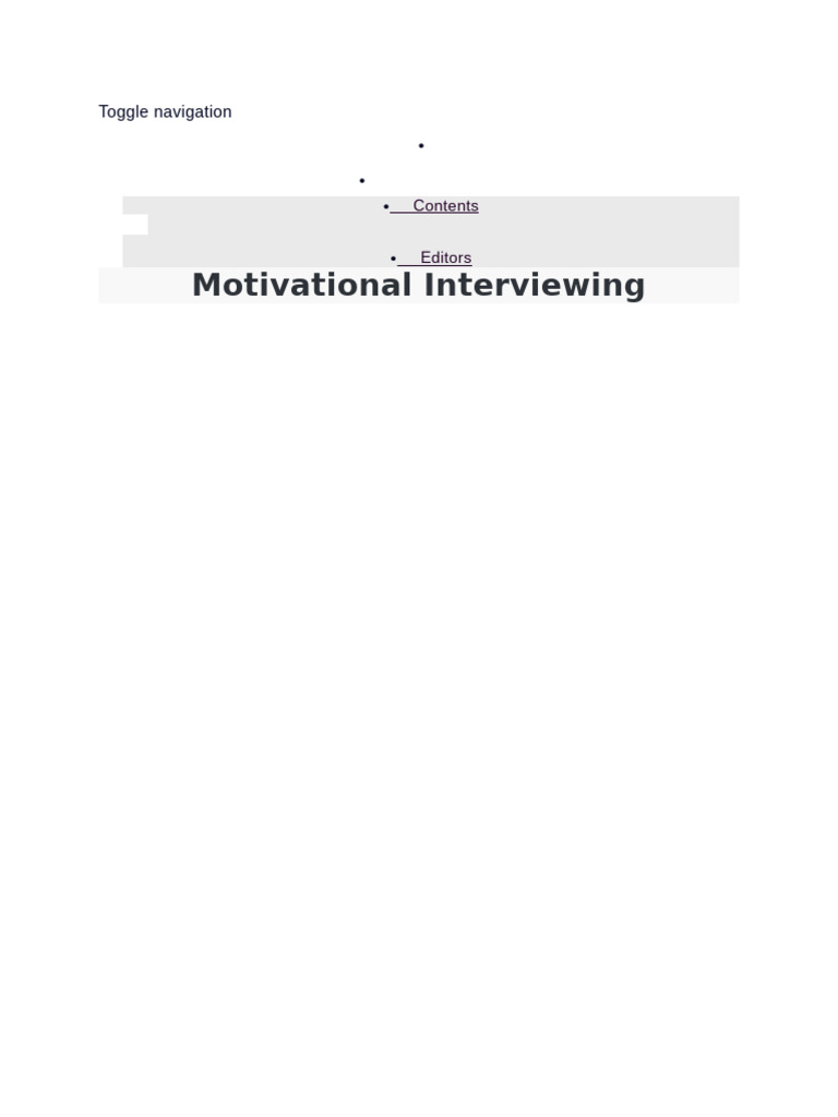 Motivational Interviewing | PDF | Obesity | Psychotherapy