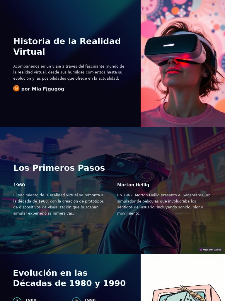 Historia de La Realidad Virtual | PDF | Realidad virtual | Interactividad