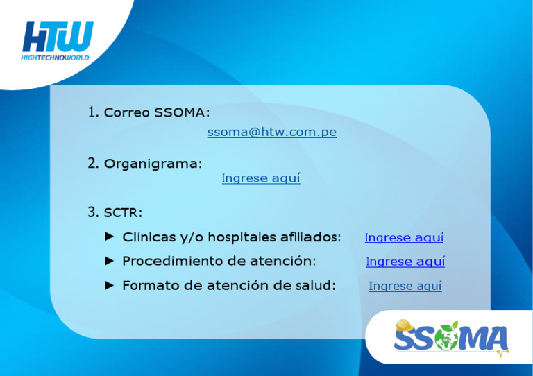 Contacto y Recursos SSOMA | PDF
