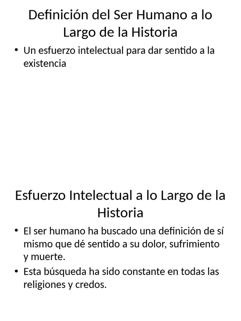 Definición del Ser Humano a lo Largo del Tiempo | PDF