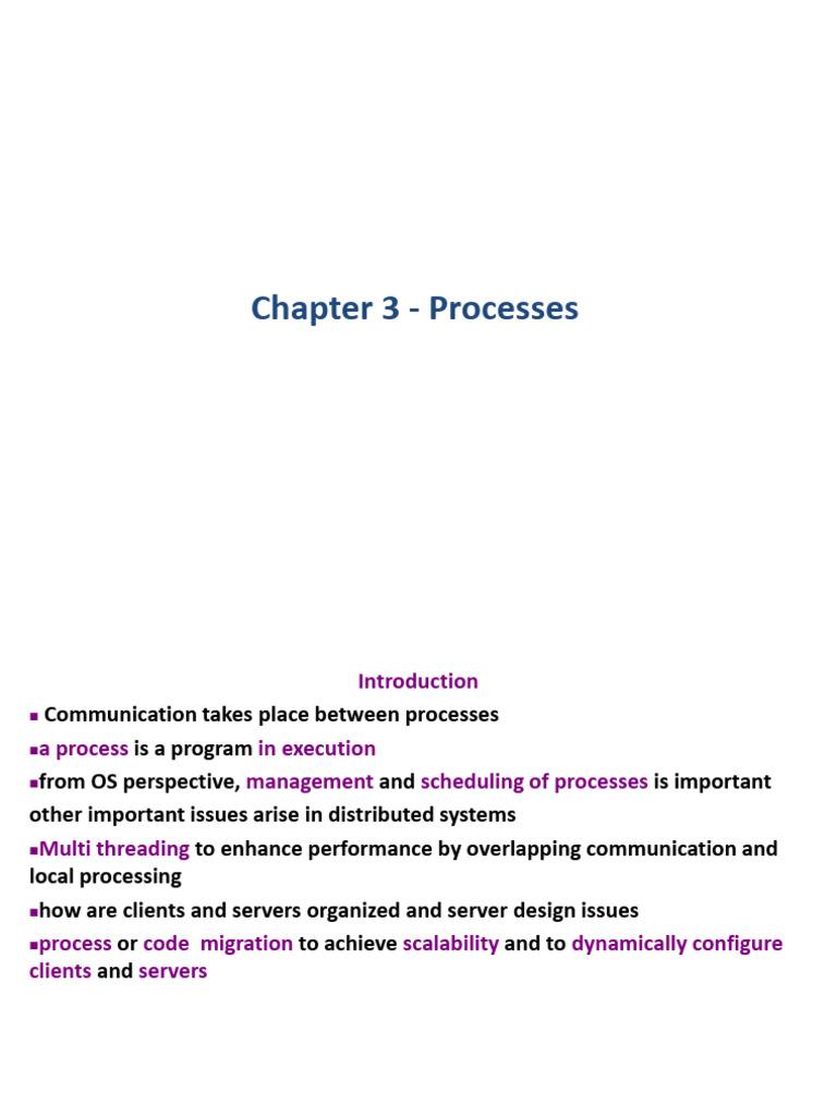 Distributed System CH3-5 | PDF | Process (Computing) | Thread (Computing)