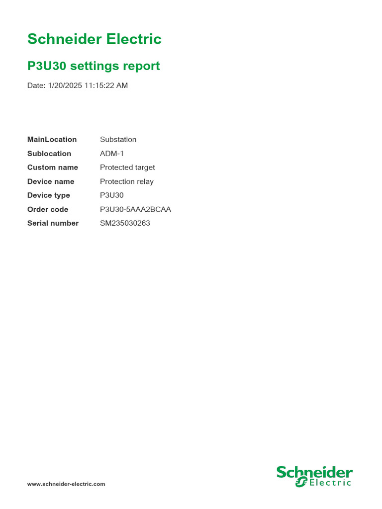 Easergy P3u30 Event List | PDF | Electronics | Power Electronics