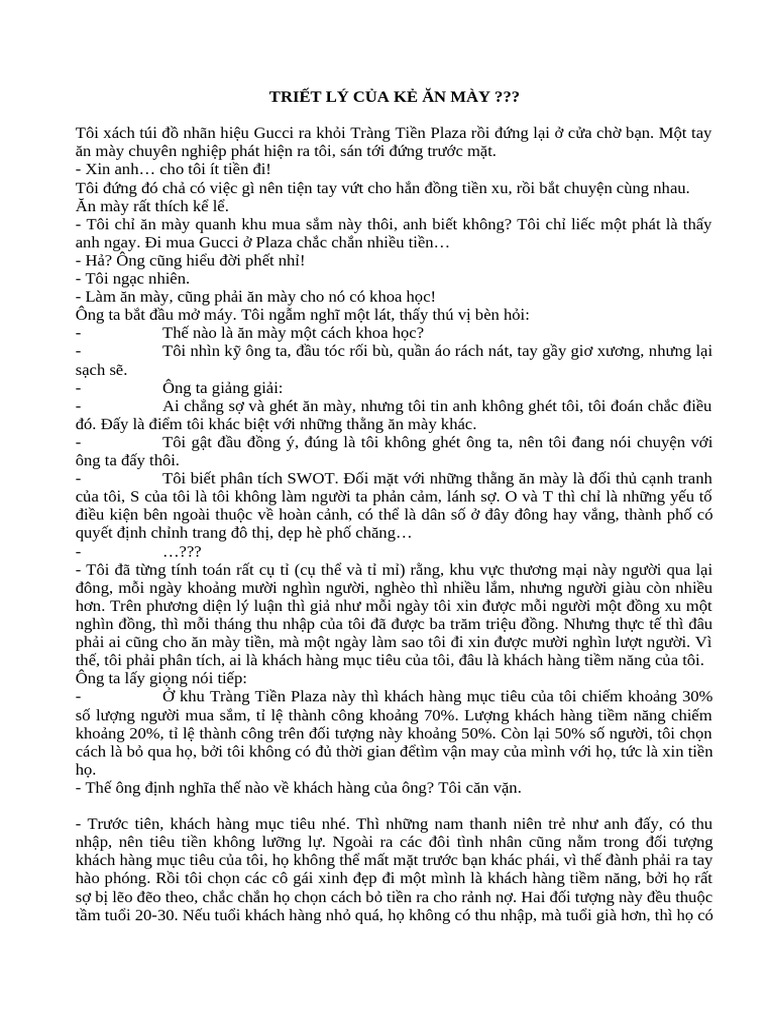 Triet Ly Cua Ke An May | PDF