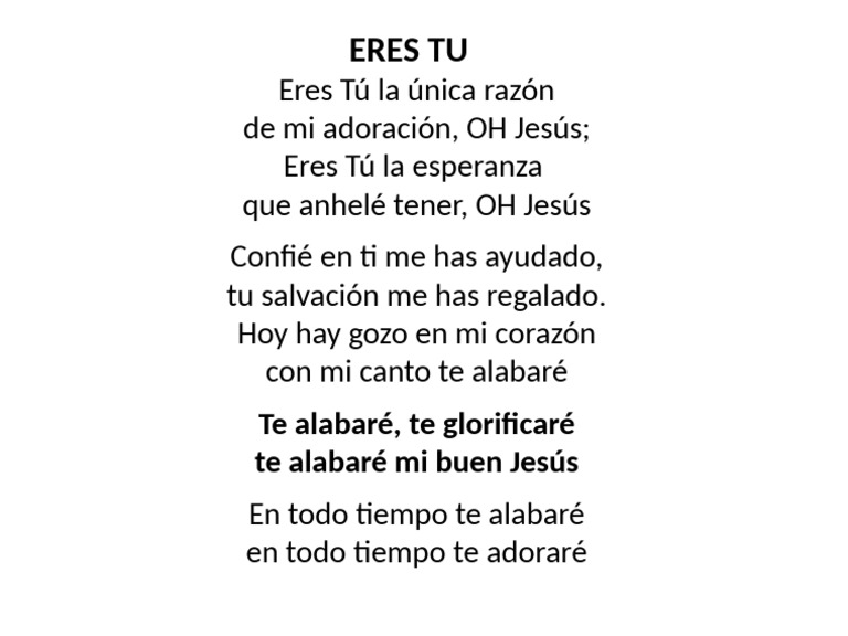 Eres Tu La Unica Razón | PDF