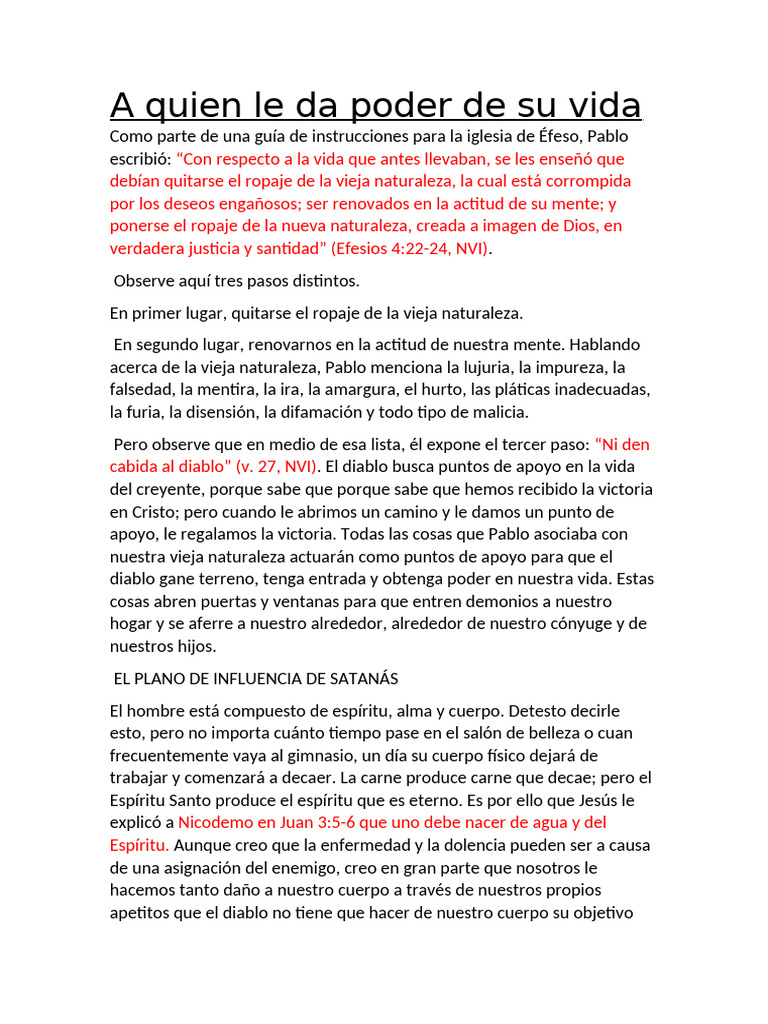 Poder y control en la vida cristiana | PDF | Oración | Víspera