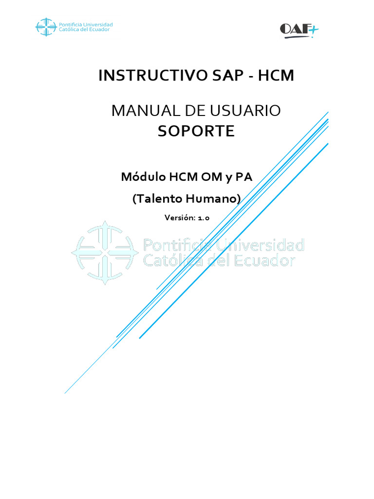 Manual de Soporte Sap HCM | PDF | Bancos