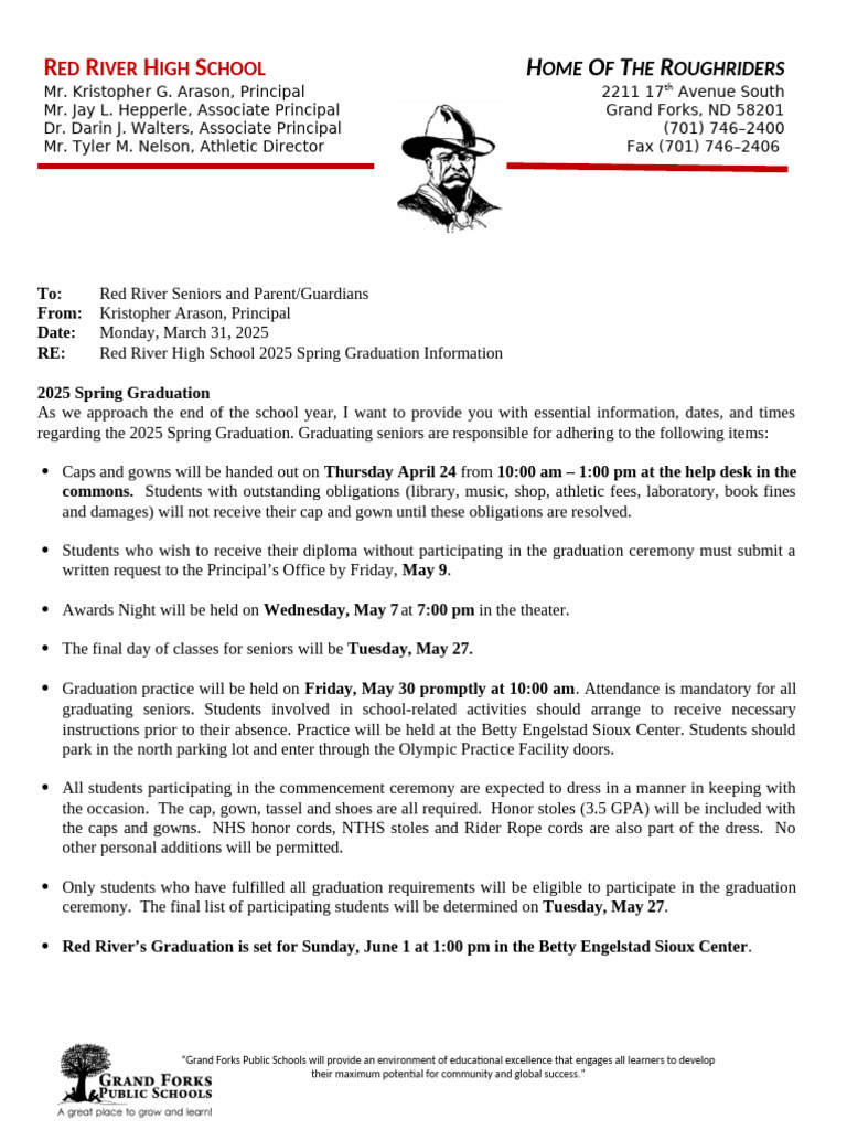 Graduation Memo | PDF