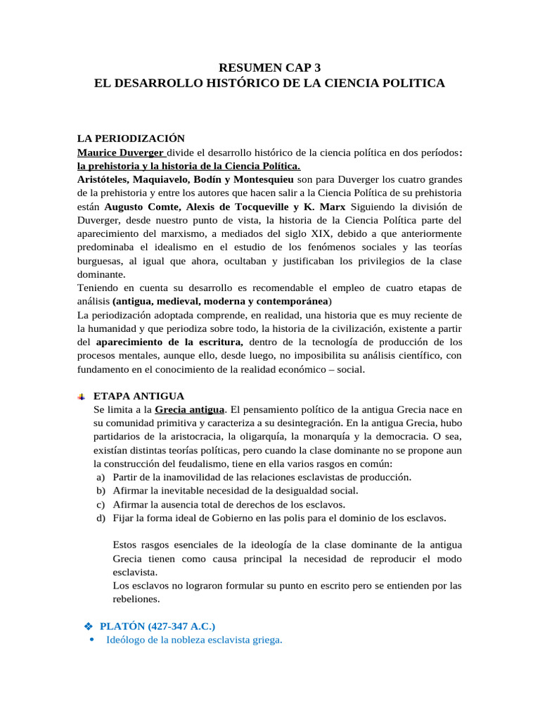 RESUMEN CAP 3 Y 4 Part. 1, SEGUNDO PARCIAL DE C.P | PDF | Positivismo | Materialismo
