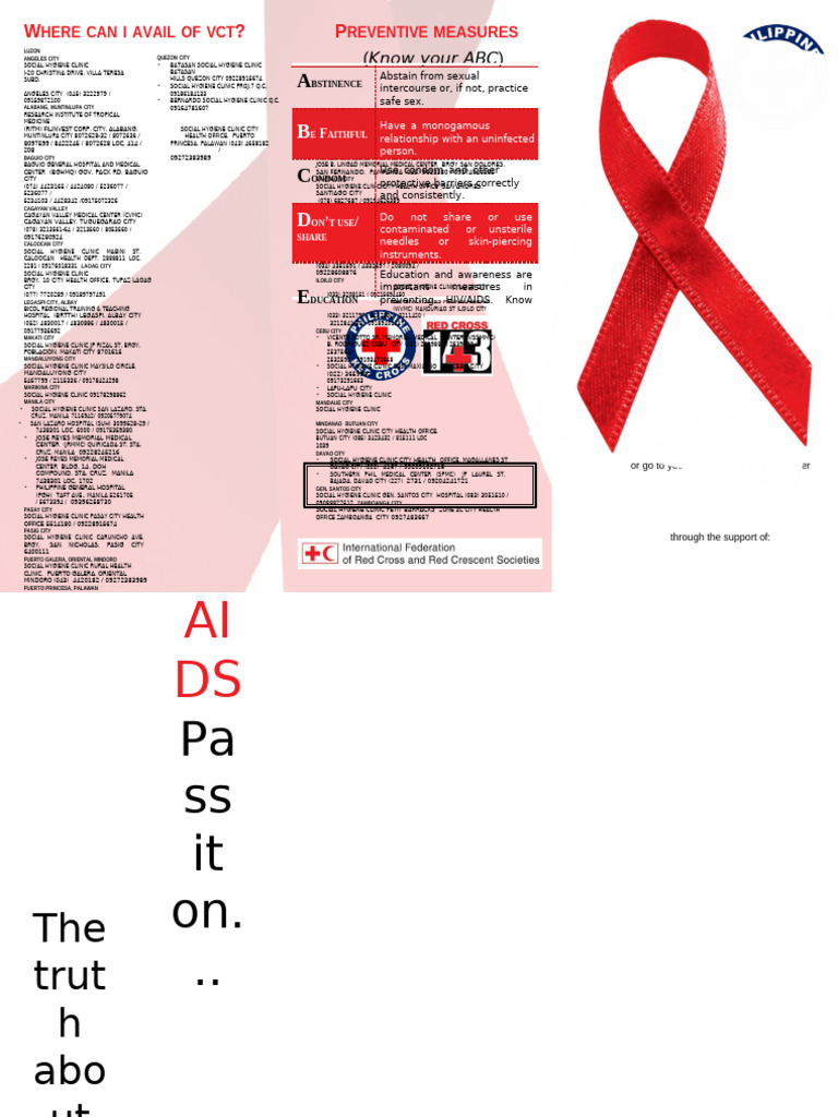 173367965 HIV Brochure English Updated 9 25 | PDF | Hiv/Aids | Sexually ...