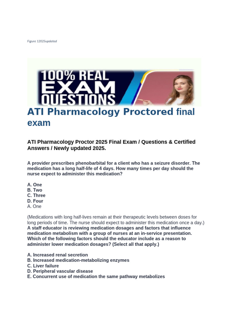 ATI Pharmacology Proctore1 | PDF | Intravenous Therapy | Schizophrenia