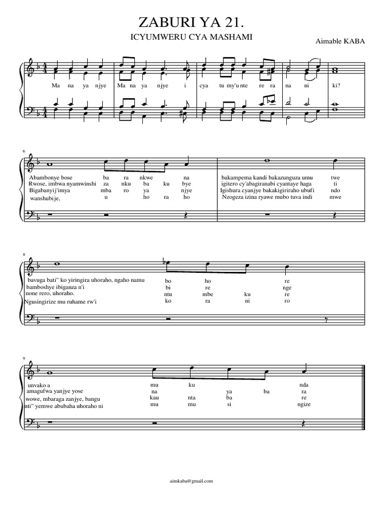 ZABURI Icyumweru Cya Mashami-Aimable Kaba | PDF