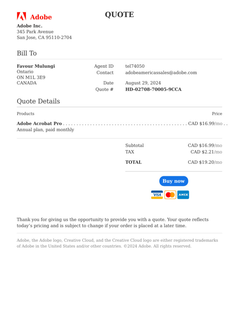 Adobe Quote | PDF