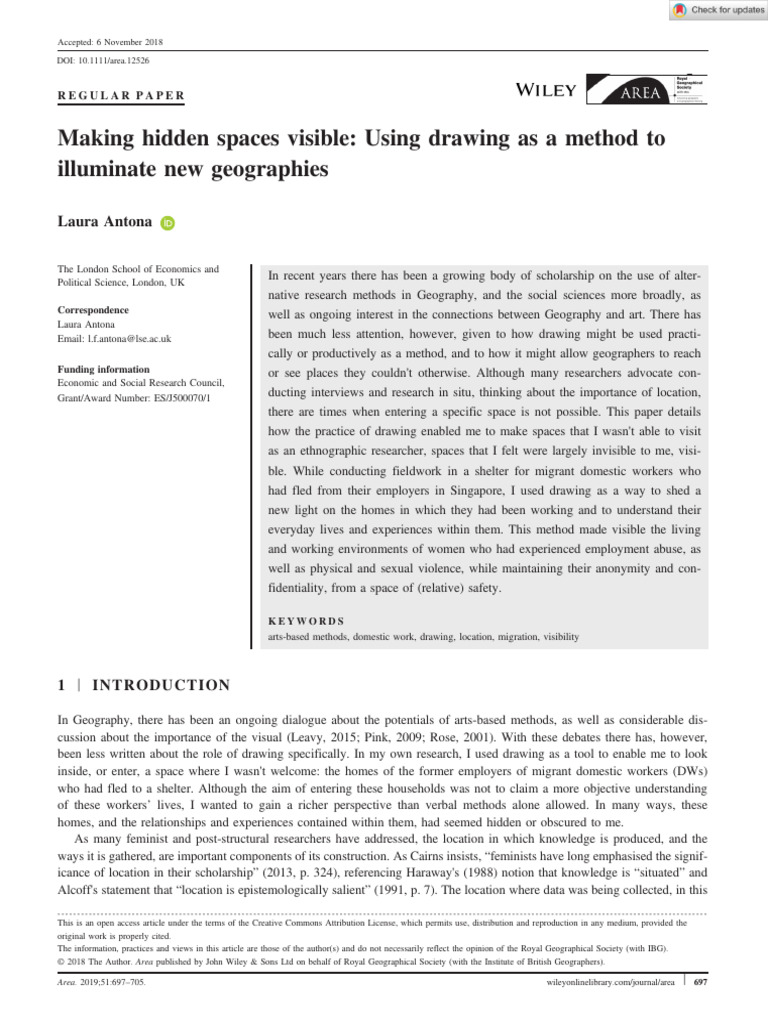 Area - 2018 - Antona - Making Hidden Spaces Visible Using Drawing As A ...