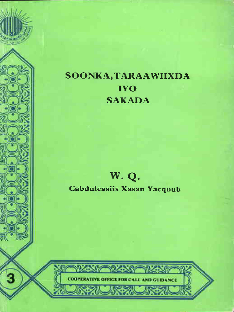 So Soonka Taraa Wiixda Iyo Sakada | PDF