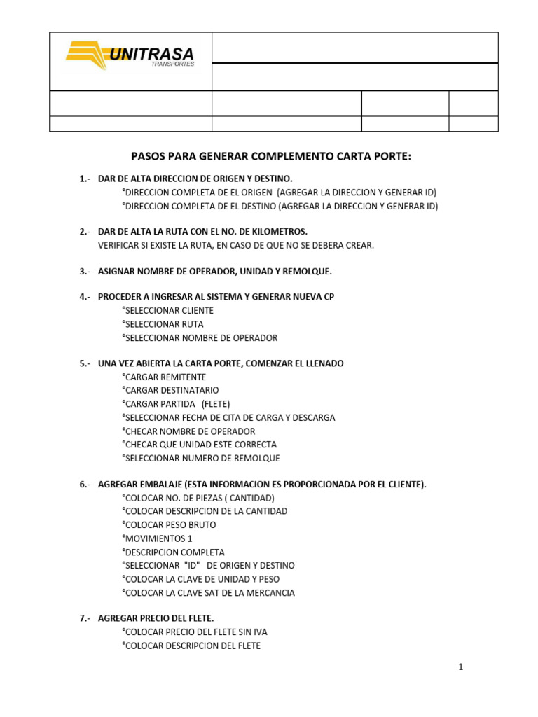 Guía para Generar Carta Porte 2022 | PDF | Software | Informática
