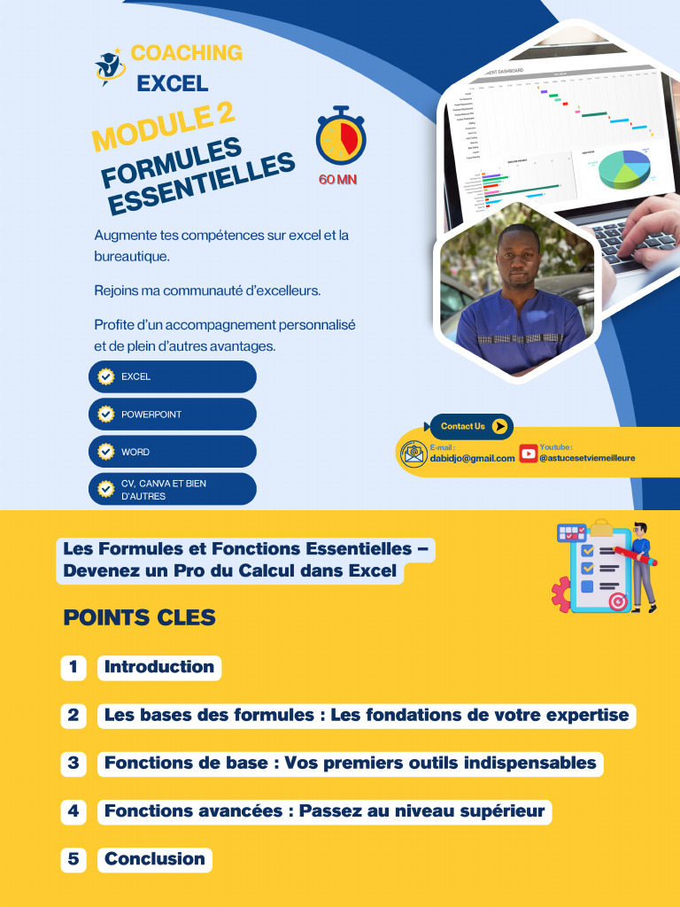 Module 2 - Formules Et Fonctions Essentielles D'excel (1024 X 768 PX (4 ...