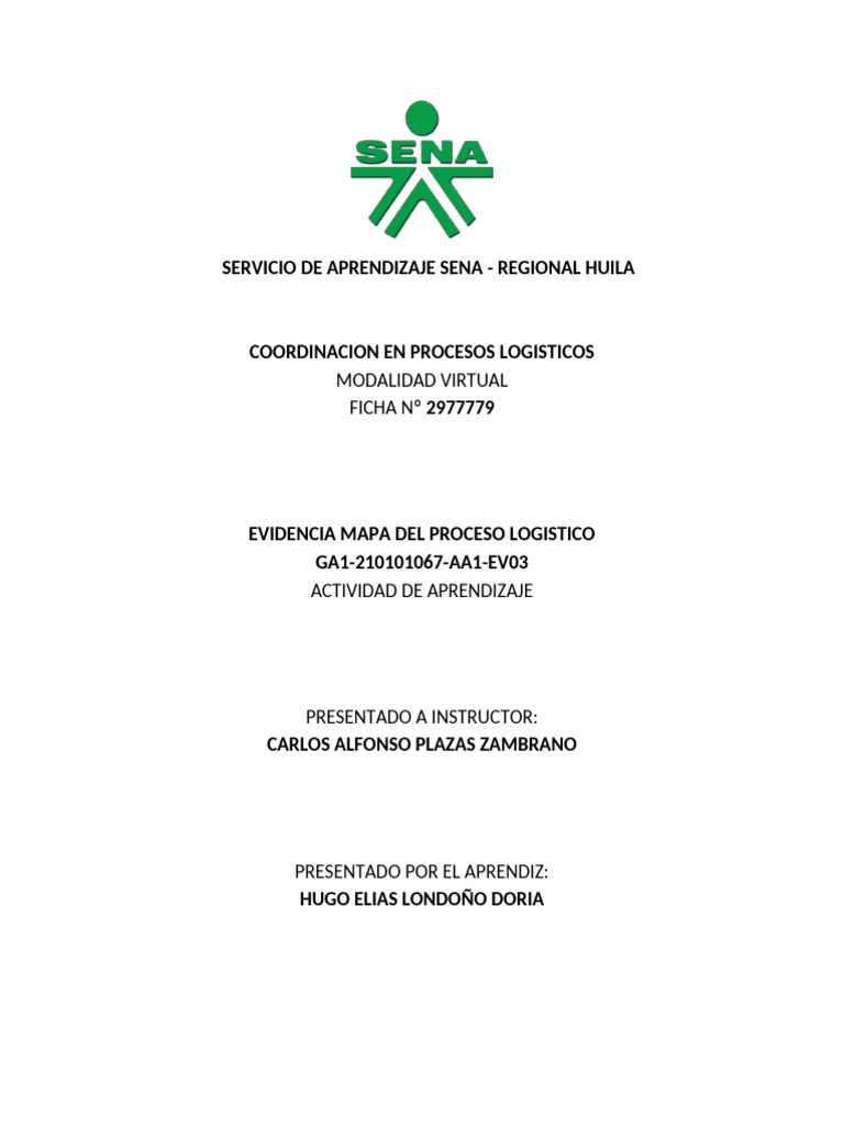 Mapa Del Proceso Logistico | PDF