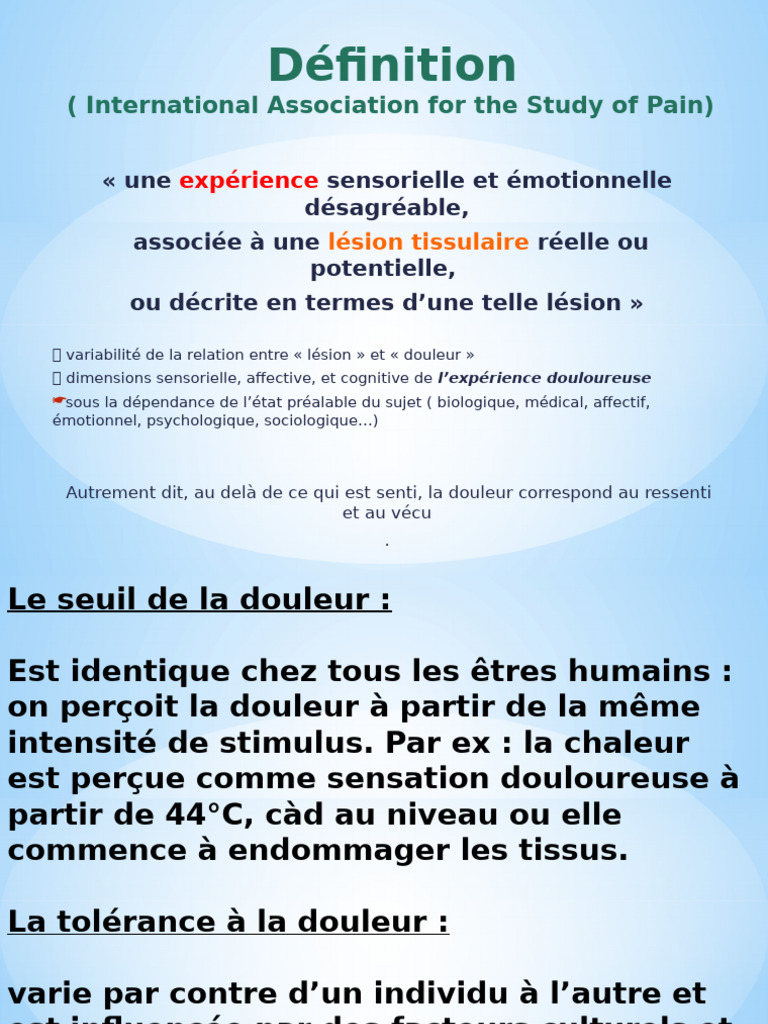 Douleur AVS | PDF | Douleur | Émotions