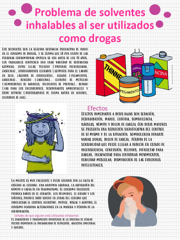 Problema de Solventes Inhalables Al Ser Utilizados Como | PDF