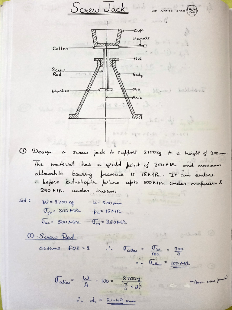 Chapter-6 - Screw Jack | PDF