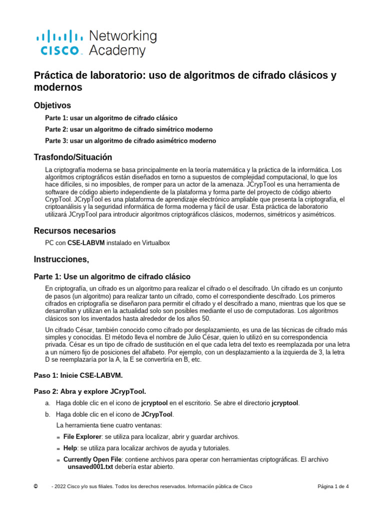 Algoritmos de Cifrado: Clásicos y Modernos | PDF | Criptografía | Clave ...