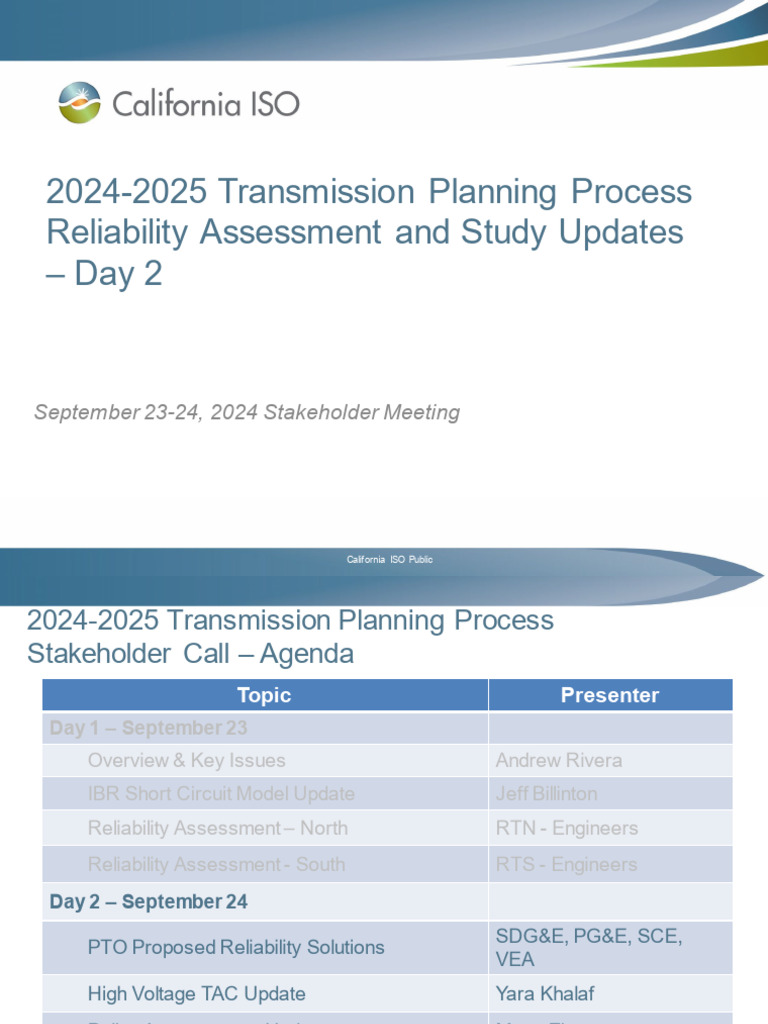 2024 2025 Transmission Planning Process Sep 24 2024 | PDF | Electric Power Transmission ...