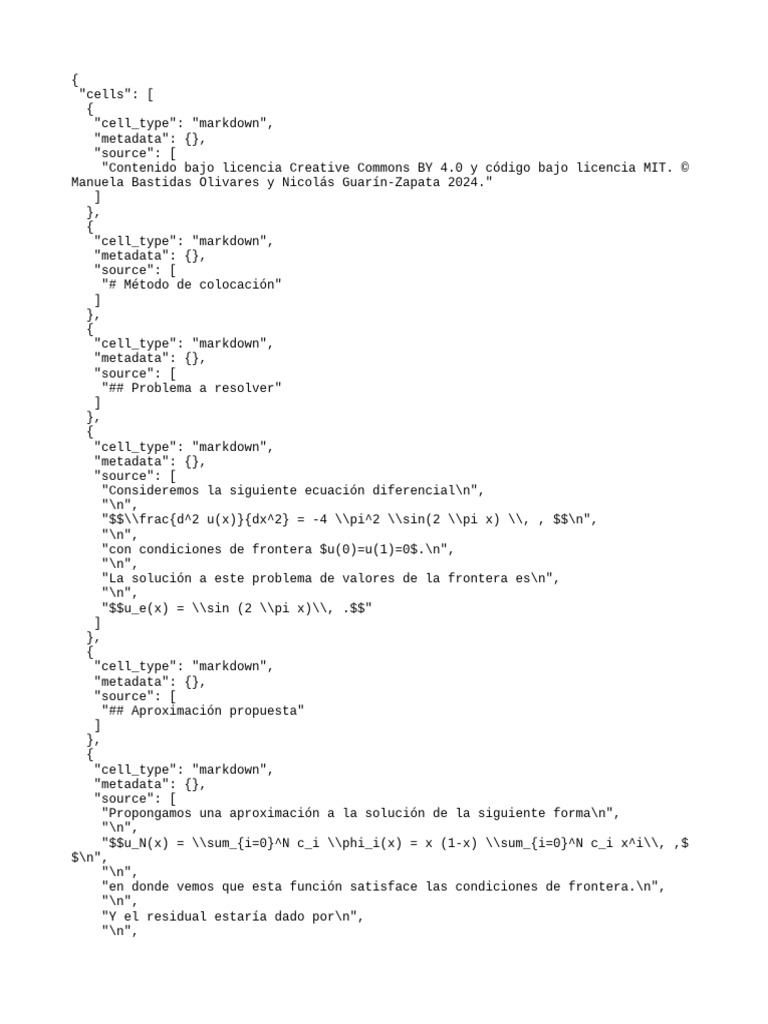 01a_poisson_coloc.ipynb | PDF | Ecuaciones | Sistema de ecuaciones lineales