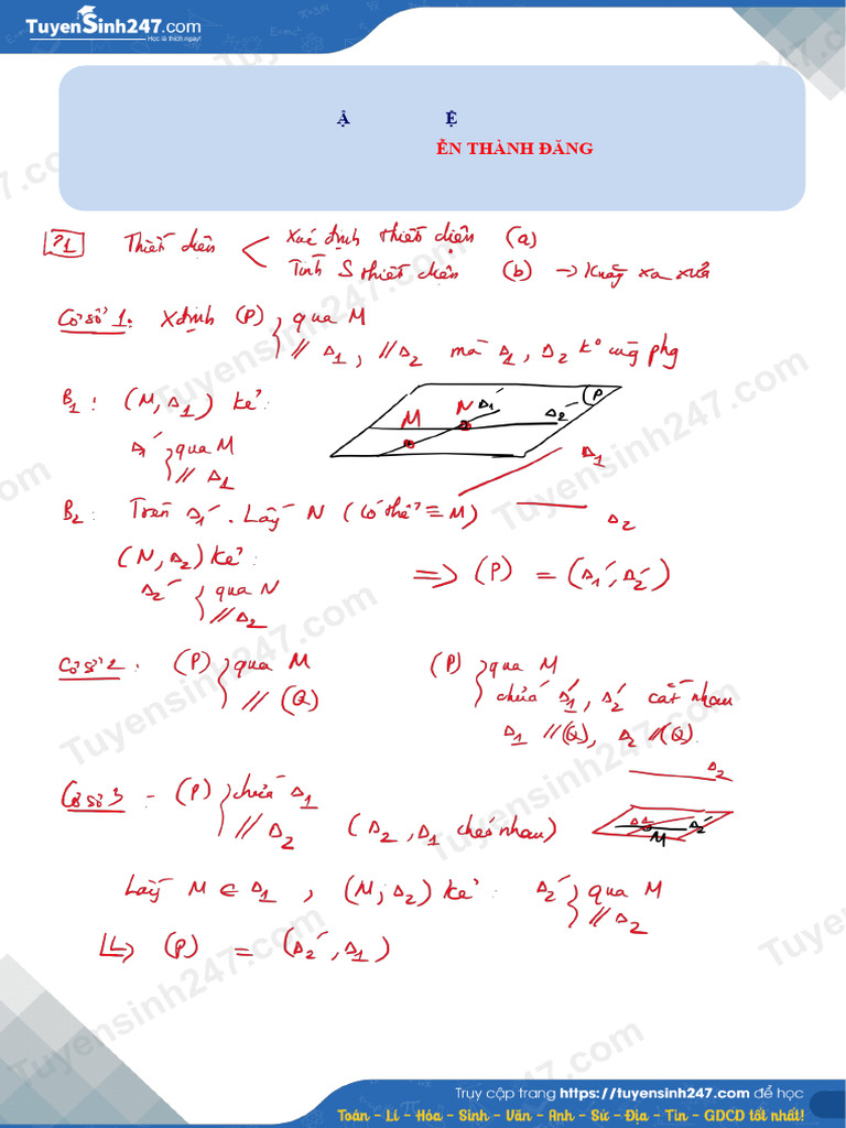 LIVE - Đề ôn tập QHSS -chữa tay | PDF