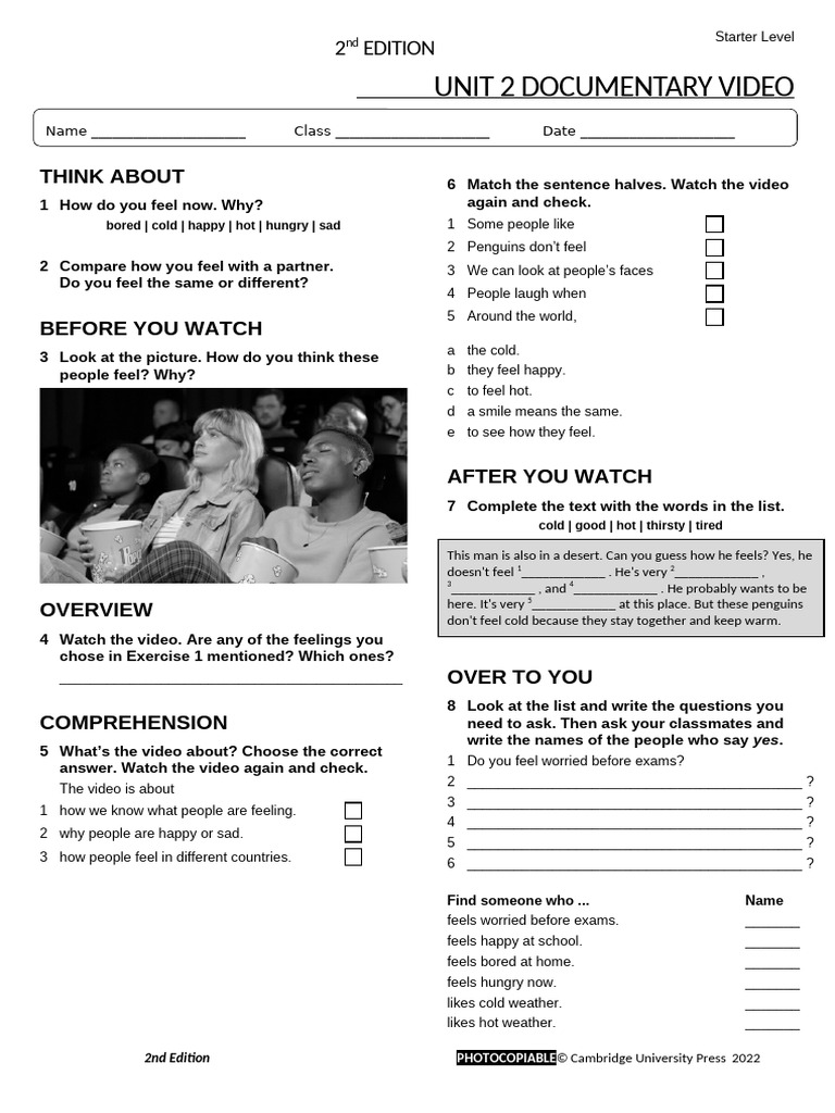 Unit 2 Documentary Video Worksheet | PDF