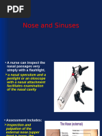 Nose and Sinuses Assessment Guide | PDF | Human Nose | Otorhinolaryngology
