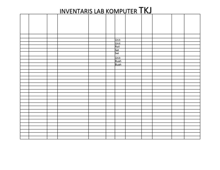 Inventaris Lab Komputer TKJ | PDF