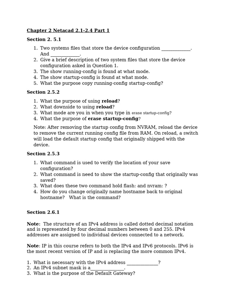 Netacad Section 2.5-2.8Part2(1) | PDF | Ip Address | I Pv6