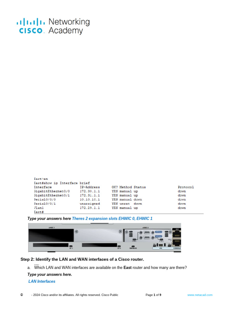 Packet Tracer Connect The Physical Layer 1 Pdf Router Computing