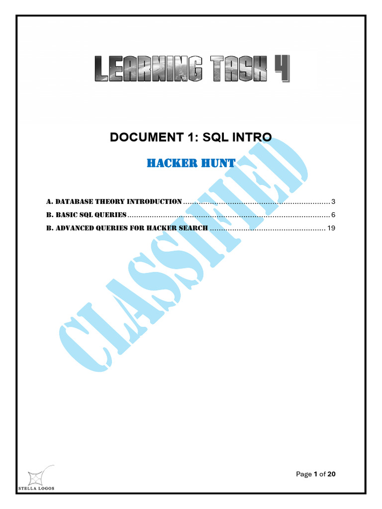LearningTask4Document1 (2) | PDF | Sql | Table (Database)