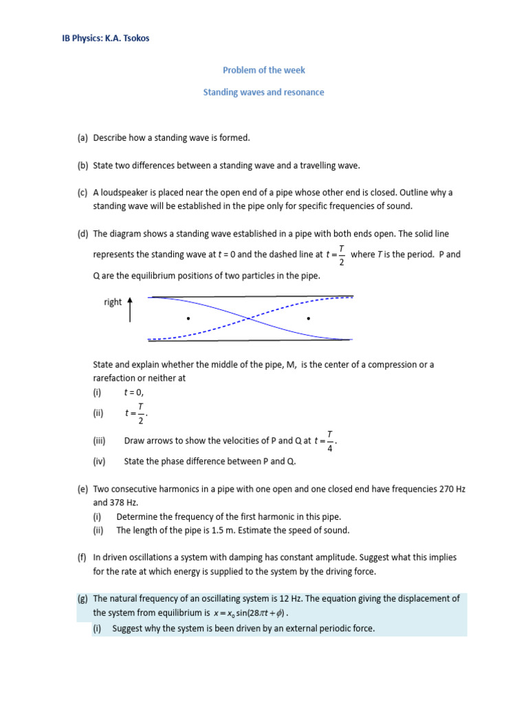 Standing Waves and Resonance Explained | PDF | Waves | Applied And ...