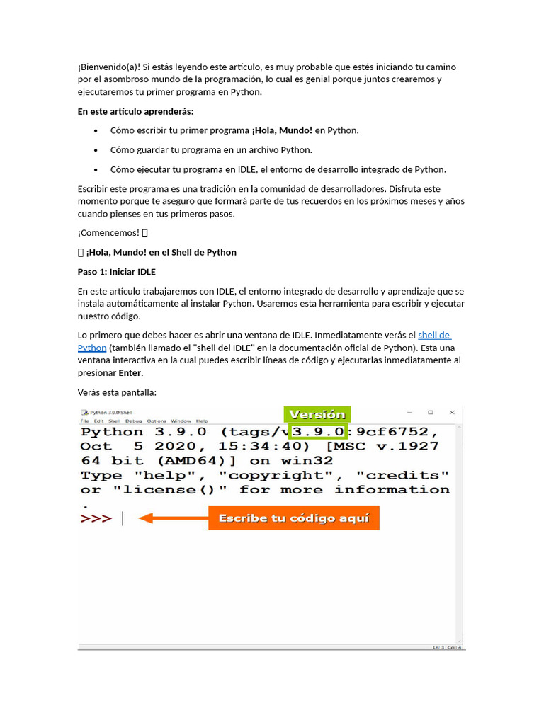 Paso A Paso Python | PDF | Python (lenguaje de programación) | Archivo de computadora