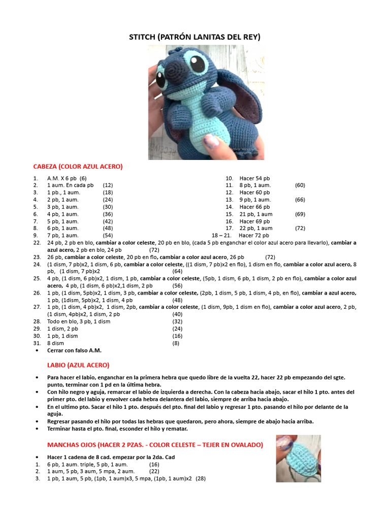 Patrón de Stitch en Crochet | PDF