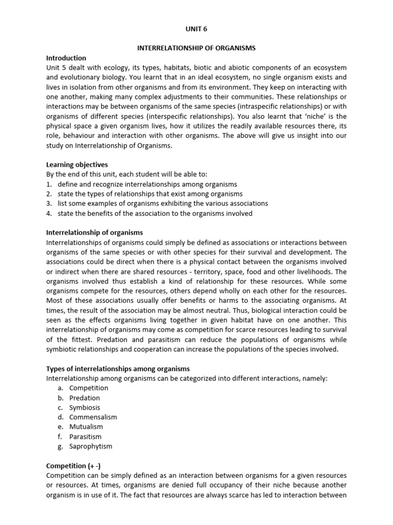 INTERRELATIONSHIP OF ORGANISMS BY Zukky - 092323 | PDF | Parasitism ...