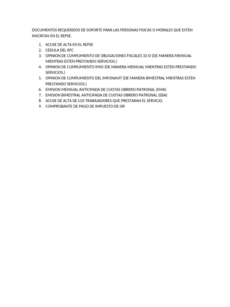 Documentos Repse | PDF