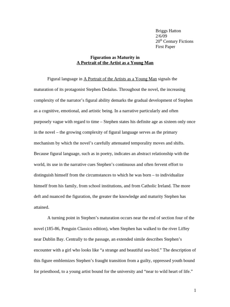 Briggs Hatton Portrait Artist Essay, U Chicago MA | PDF | A Portrait Of ...