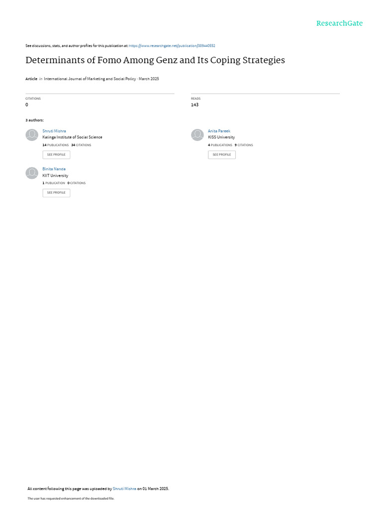 Shruti-Journal of Marketing Social Research JMSR P-22-31 | PDF ...