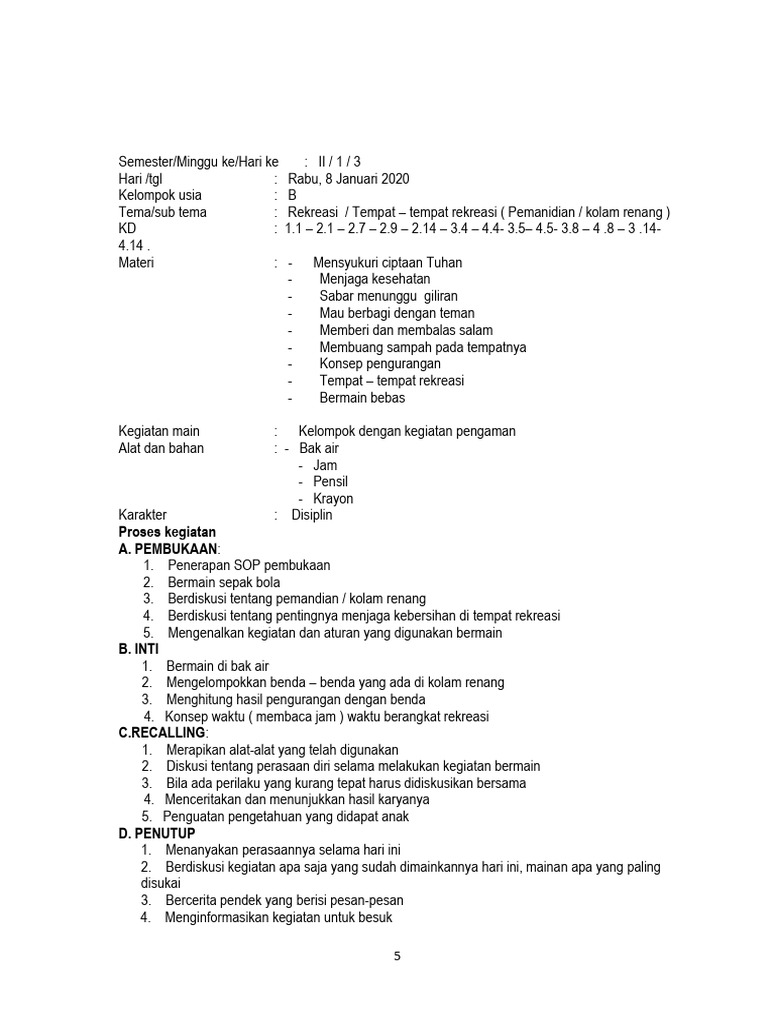 Hari Ke 3 - RPPH 2019-2020 - SEMESETER II - HENI | PDF