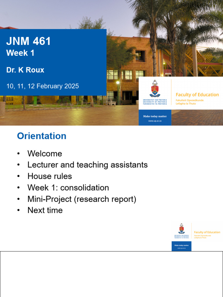 JNM 461 Week 1 Slides_05 02 2025 | PDF | Qualitative Research | Methodology