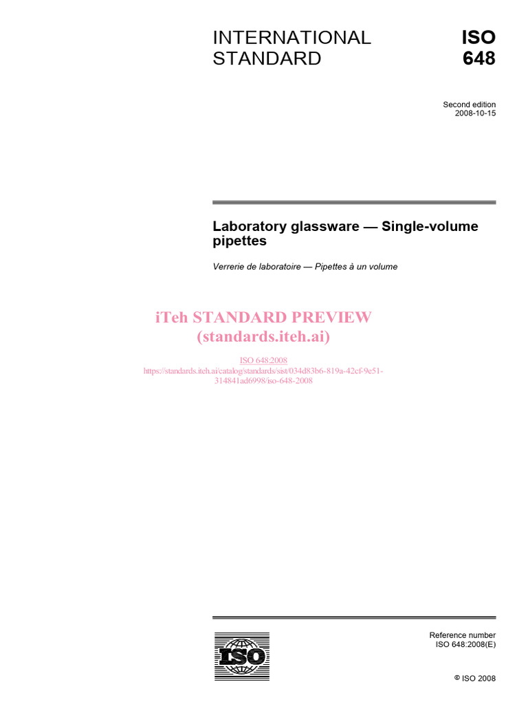 Iso 648-2008 | PDF | International Organization For Standardization ...
