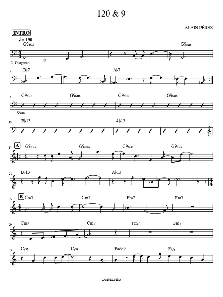 G9sus Chord Progressions Guide | PDF