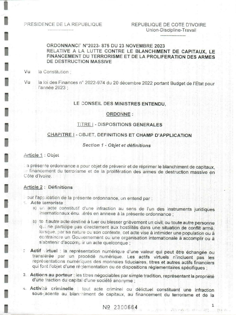 Ordonnance LBC FT FP 2023 Compressed | PDF