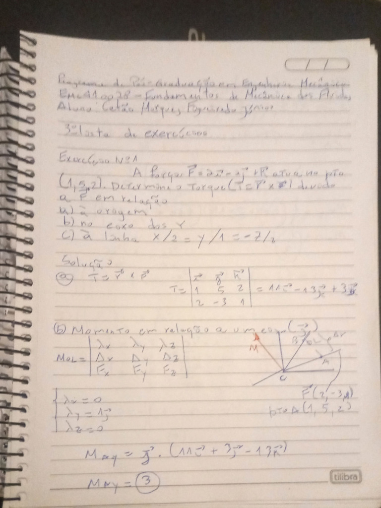 3 lista de exercícios mec flu pdf | PDF
