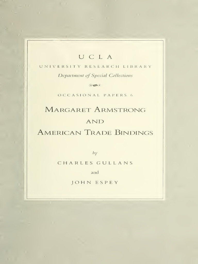 Margaret Armstrong's Trade Bindings Guide | PDF | American Male ...