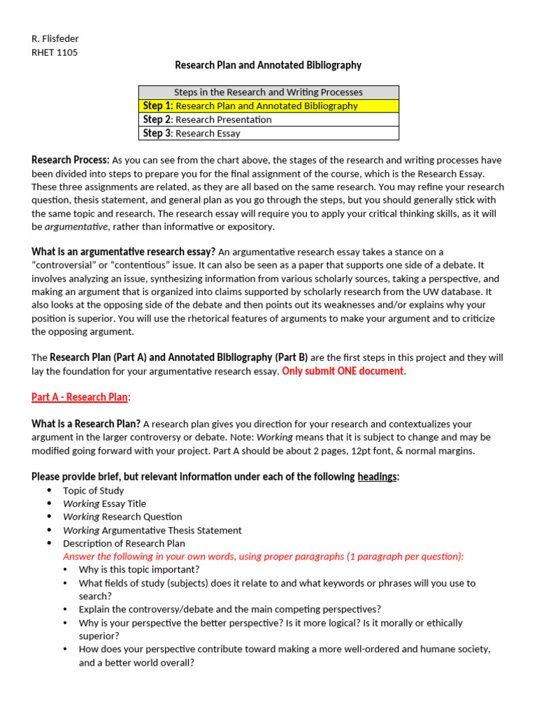3 Research Plan and Annotated Bibliography AW | PDF | Essays | Citation