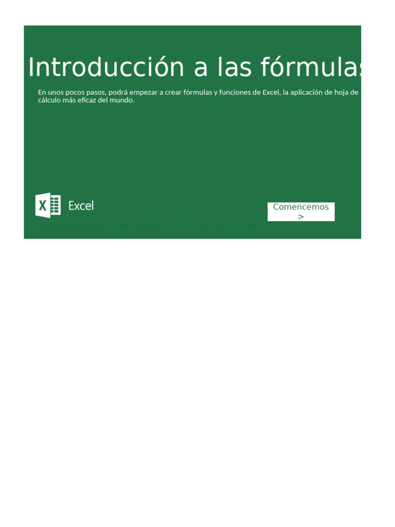 Fórmulas Básicas en Excel: Guía Rápida | PDF | Microsoft Excel ...